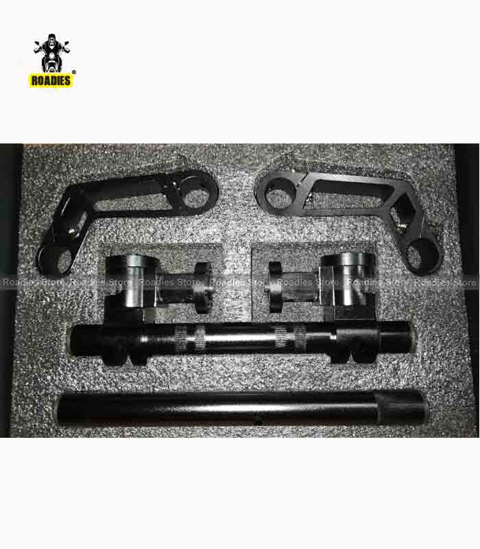 Motorcycle 5pc Handlebar Adjustable Steering Handle Bar Set Kit System