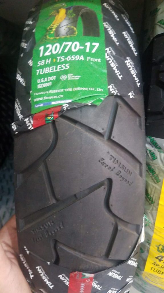 TubeLess Tyre Timsun 120-70-17 TS-659A – Roadies Store