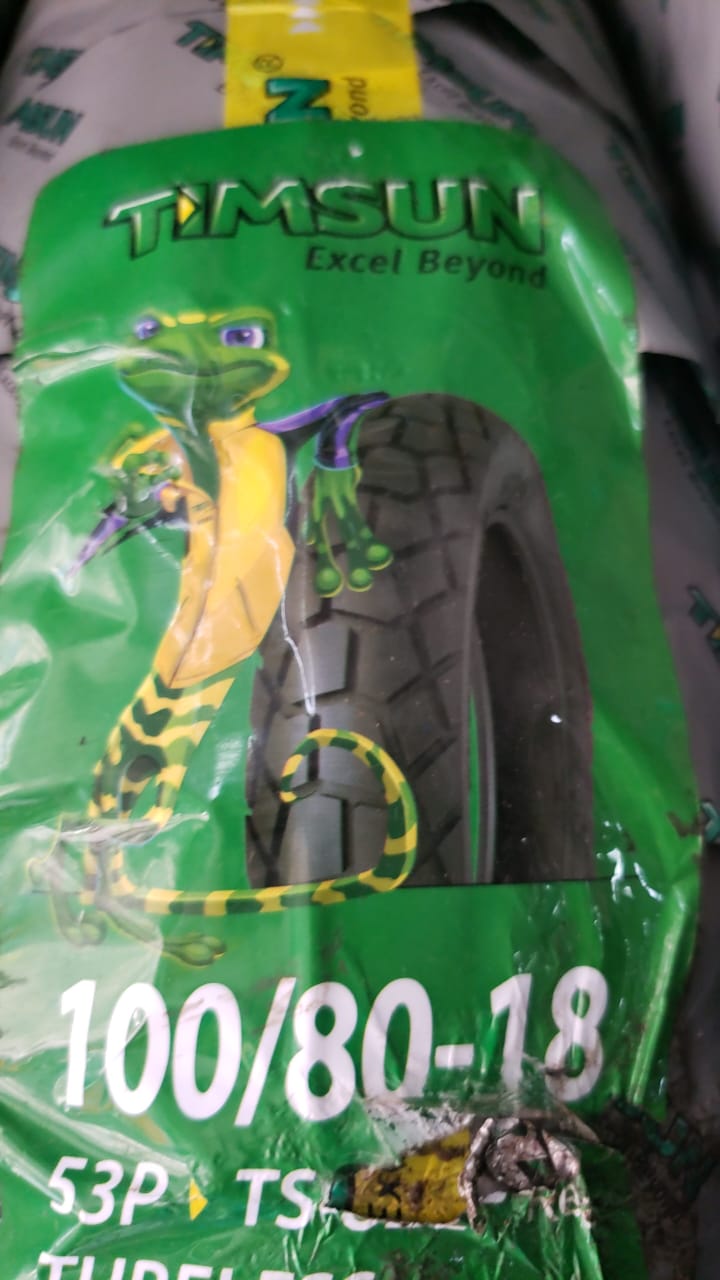 Timsun Tubeless Tyre 100-80-18 TS-822 Tire - Roadies Store