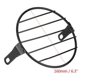 Motorcycle Black Headlight Grill Cover Mask for Cafe Racer Cage ...