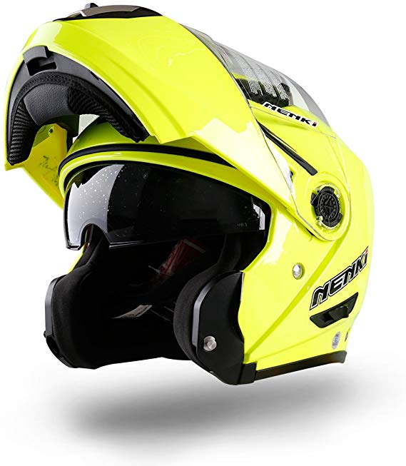 NENKI NK-860 Solid Color Flip Up uplift Dual Visor ECE Approved Modular ...