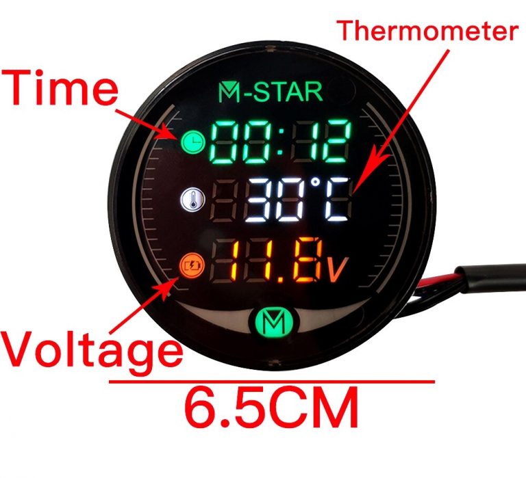 Motorcycle Meter Time Temperature Voltage Table - Roadies Store