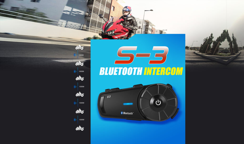 SCS - S3 Motorcycle Helmet Bluetooth Intercom Device with Conference
