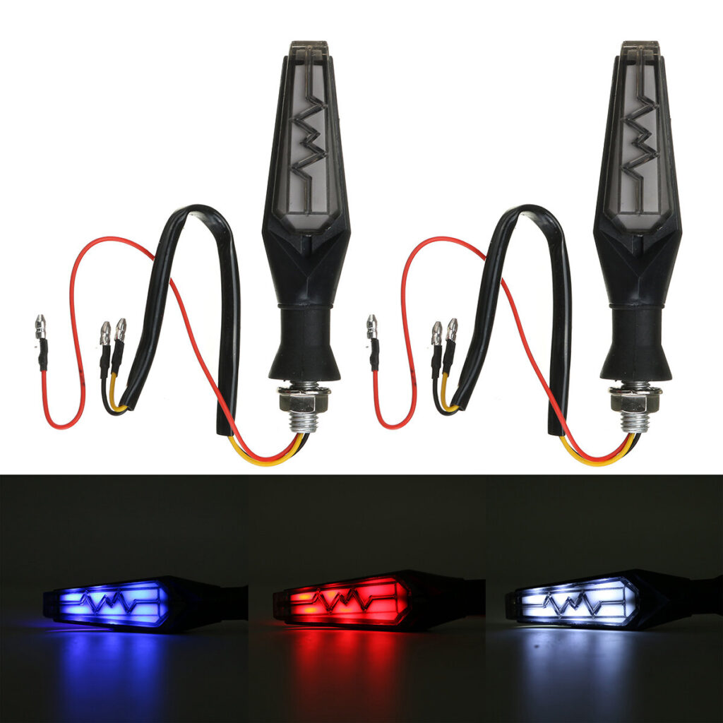 Motorcycle Front Shock Absorber LED Indicators Fork Adjustable Strip ...