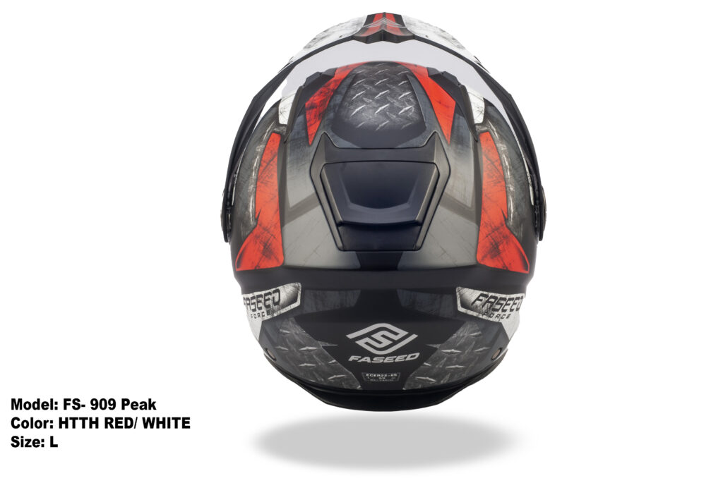 FASEED FS-909 Matt Black White Red Adventure Modular Helmet Dual Lens Built-in Visor With ...