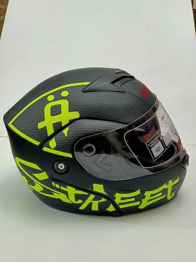 Jiekai JK-111 RED BLUE GREEN BLACK Helmet – Flip Up – Dual Visor ...