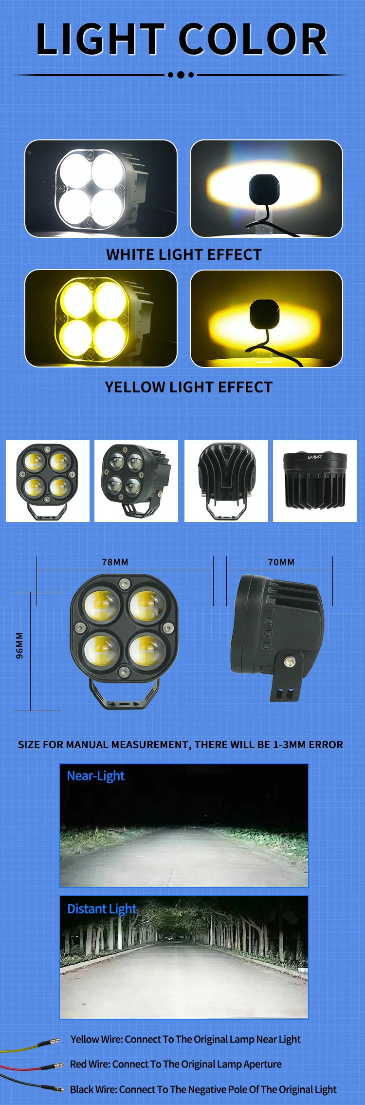 LIU HJG Four 4 Tetra Lens LED Square Shape Heavy Duty 4 Point Lens LED ...