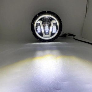 7 inch Headlight LED Projector V Angle Eyes DRL For Motorcycle 7inch ...