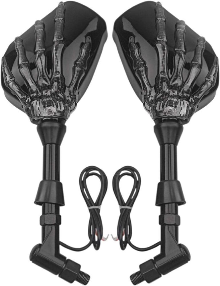 LED Skull Skeleton Hand Claw Side Mirrors Front Back indicator Rearview ...