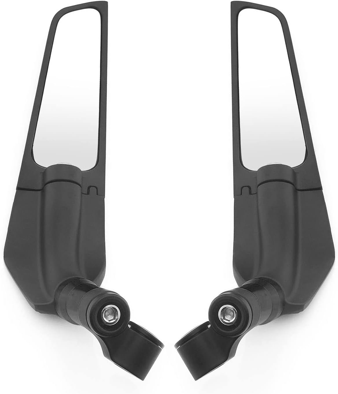 Universal Motorcycle Kawasaki H2 Wing Style Side View Rear Mirrors CNC ...