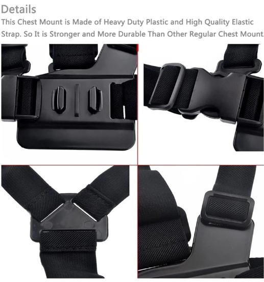 Universal Gopro Action Cam and Mobile Holder Chest Mount adjustable ...