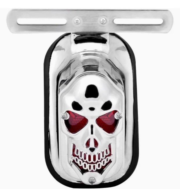 Motorcycle Back Light Modified Skull Ghost Head Rear Taillights Brake ...