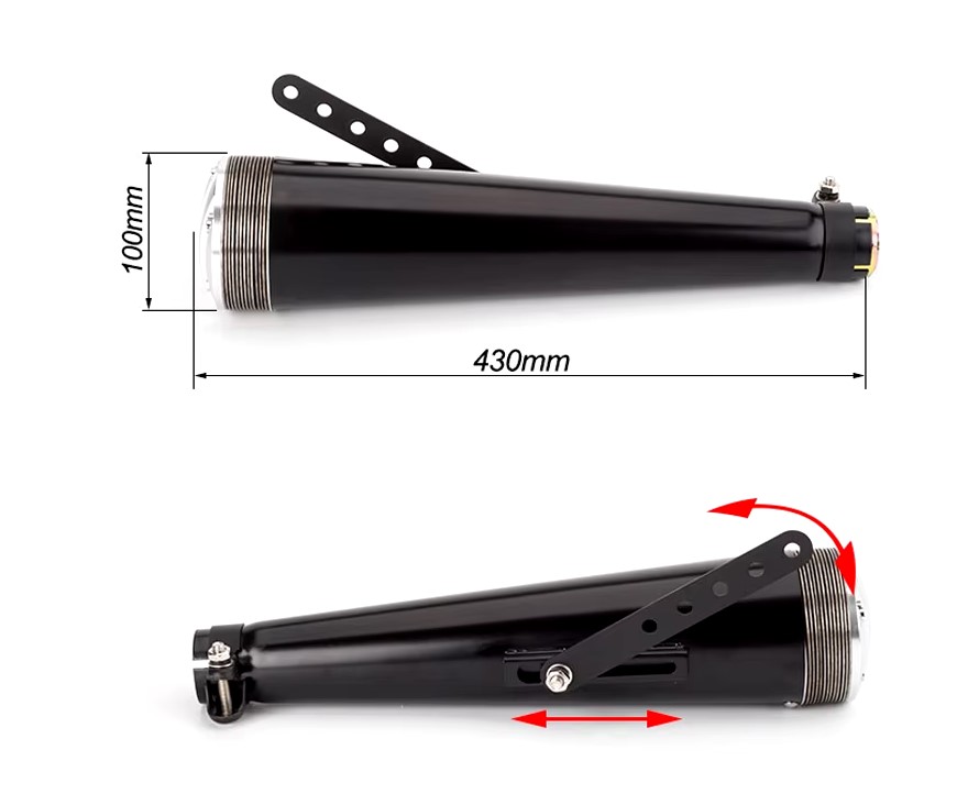 Universal Motorcycle Cafe Racer Exhaust F3 Mufflers Silencer Brat ...
